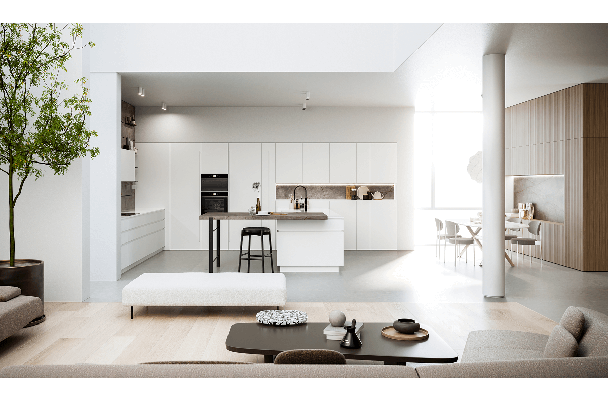 Doimo Cucine integra la cocina en apartamento con estilo de loft | IM ...